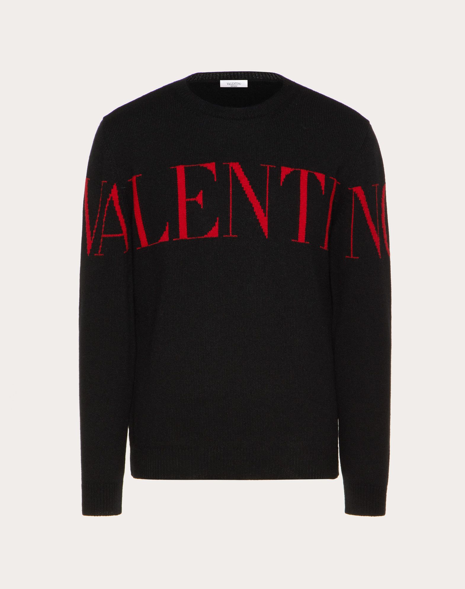 Valentino Garavani Crew-Neck Sweater With Print - Black/ Red